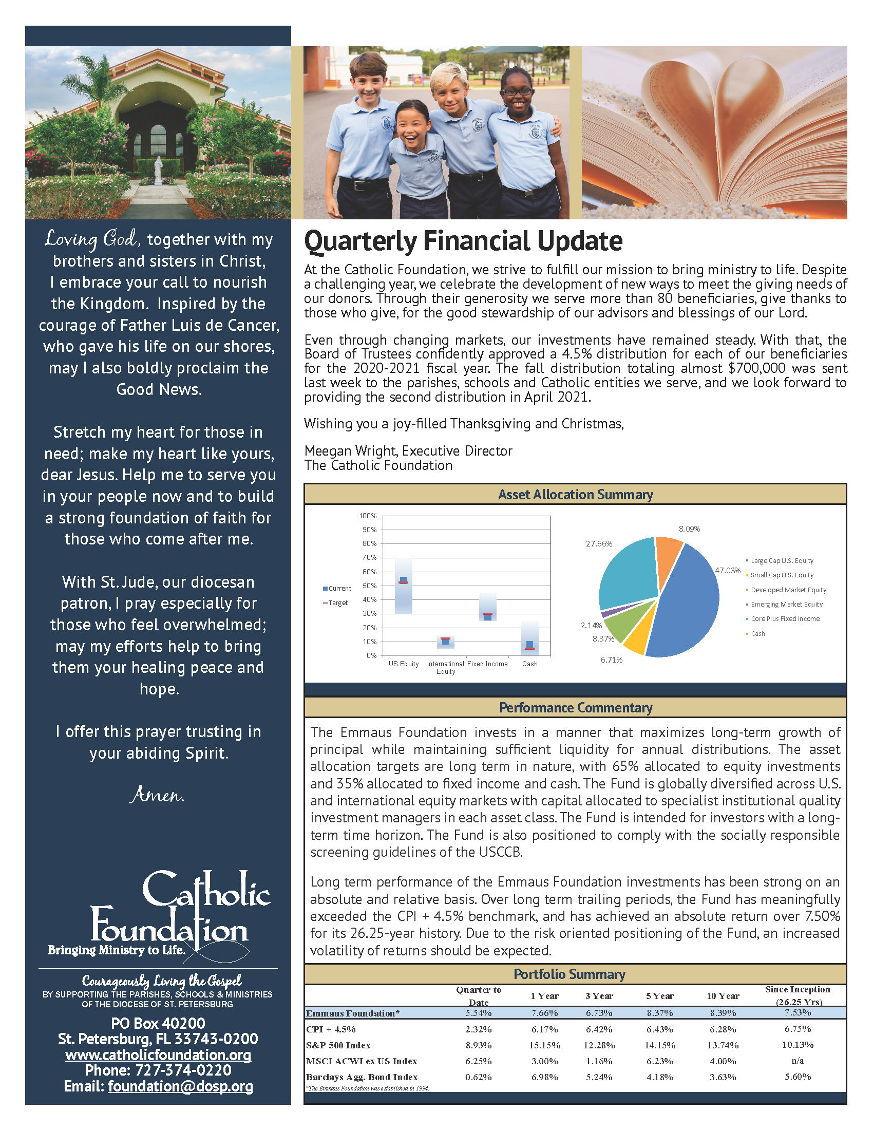 Quarterly Newsletters – Catholic Foundation